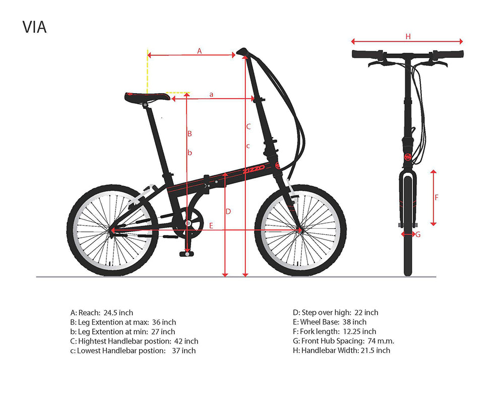ZiZZO Via Folding Bicycle – ZiZZO Folding bike